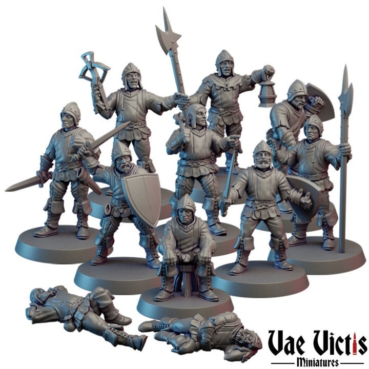 62pc Dnd Guards Starter Pack, Human Guards, Elite Mercenaries Dungeons ...