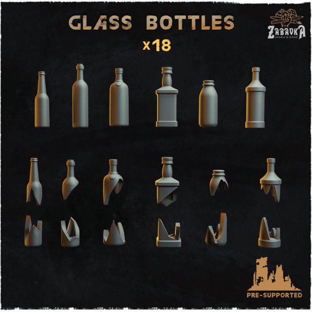 18pc Bottles Basing Bits Dnd Dungeons and Dragons 28mm/32mm TTRPG ...