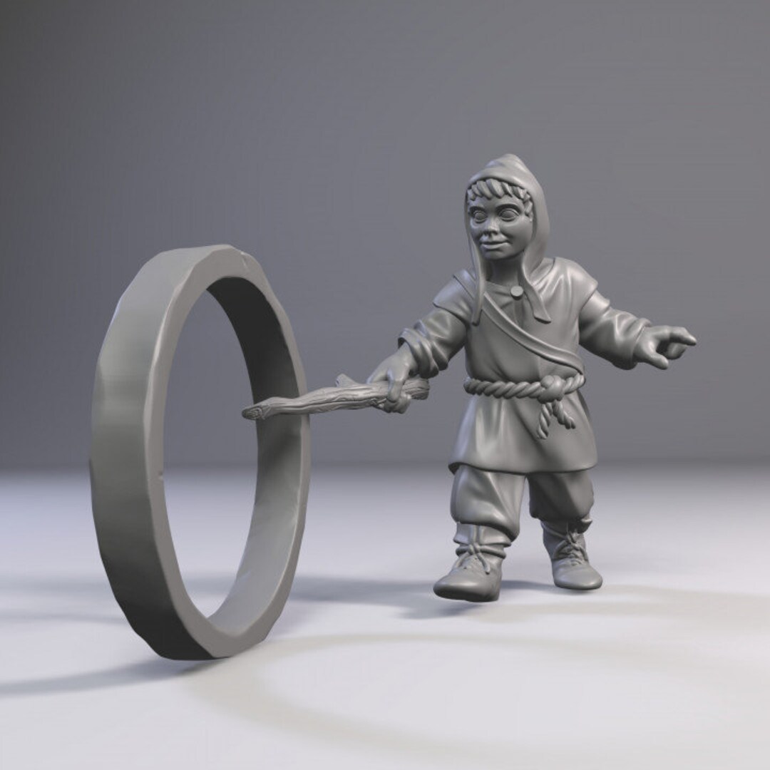Little Boy With Hoop and Stick, Dnd, Dungeons and Dragons, Child ...