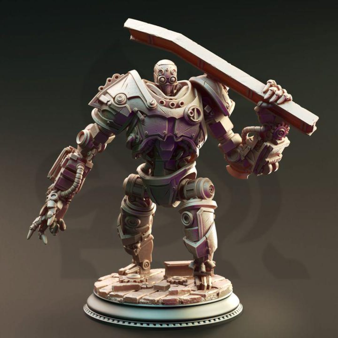 Giant Automaton Dungeons and Dragons Iron Mech Warrior Mini RPG ...