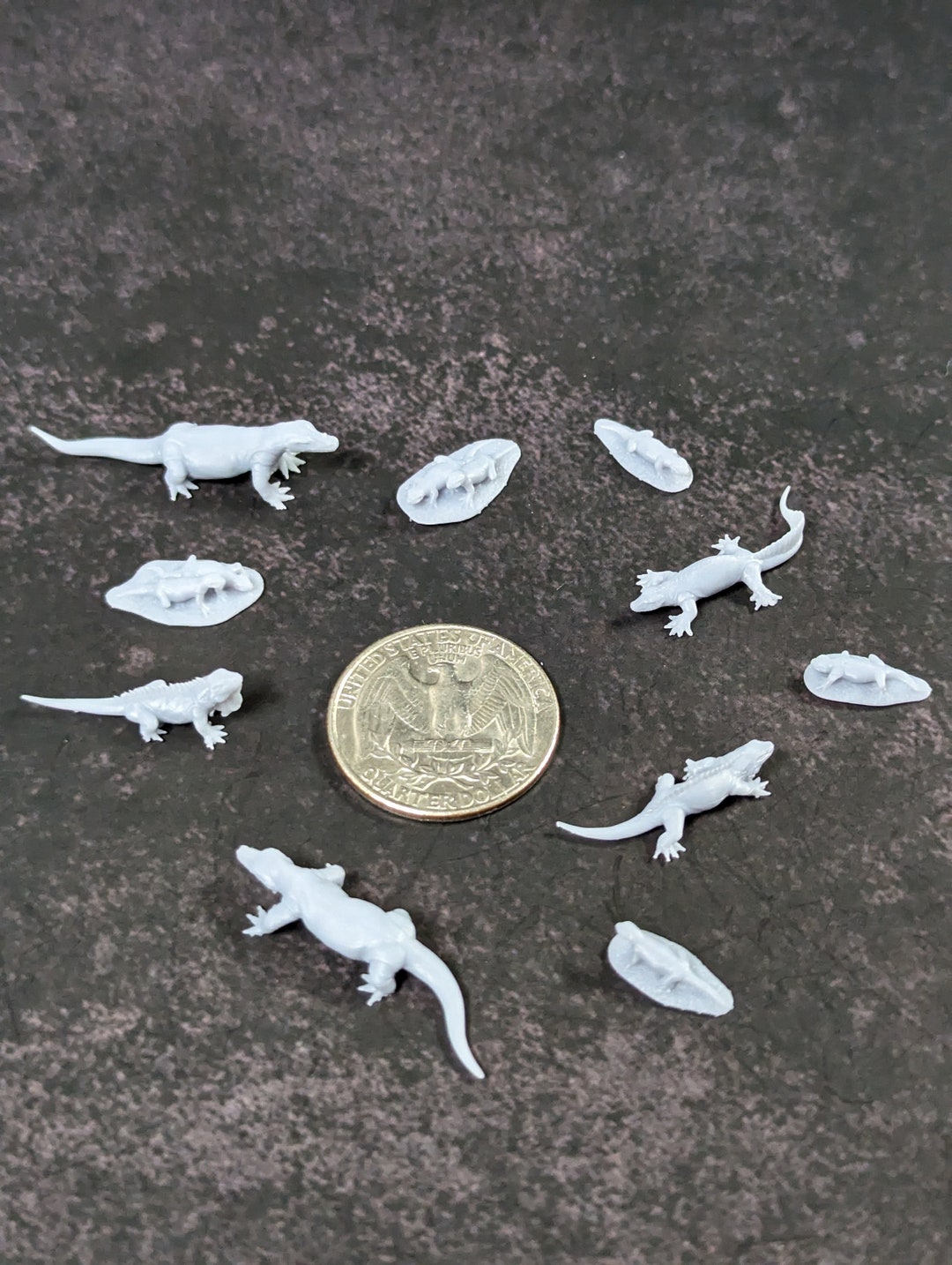10pc Lizard Miniature Basing Dnd Dungeons and Dragons 28mm/32mm Scatter ...