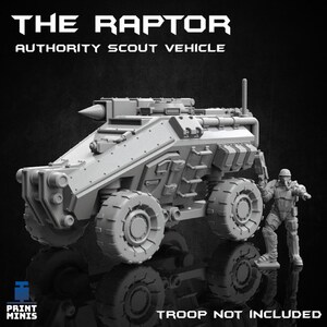 Raptor Scout Vehicle Miniature for Dnd & Wargames 28mm/32mm Sci-fi ...
