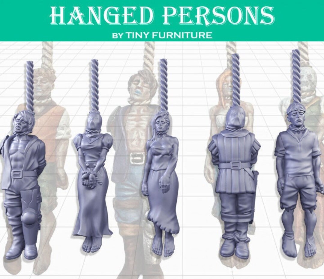 5pc Hung Prisoners Dnd Dungeons and Dragons 28mm/32mm Casualties ...