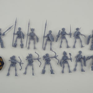 13 Pc Skeleton Army Squad Dnd Miniature Undead Army for Tabletop Games ...