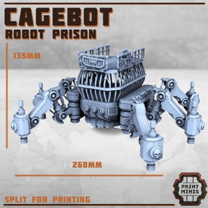 Cagebot Robot Prison Dnd Mech Dungeons and Dragons Scifi Scatter ...