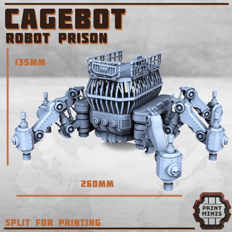 Cagebot Robot Prison Dnd Mech Dungeons and Dragons Scifi Scatter ...