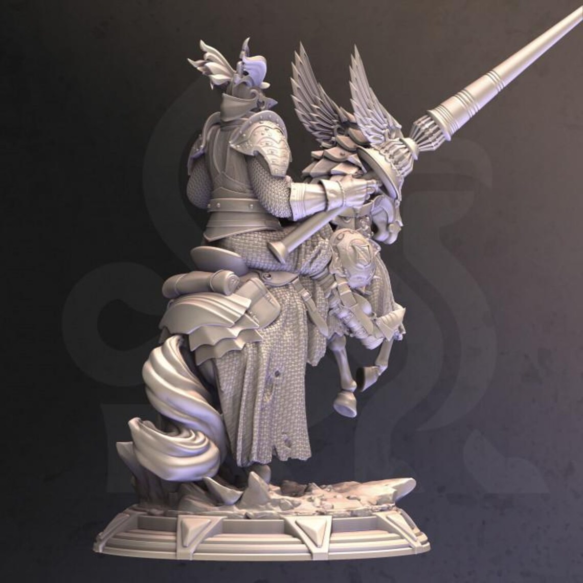 Gothic Knight Miniature Dnd Dungeons and Dragons 28mm/32mm TTRPG ...