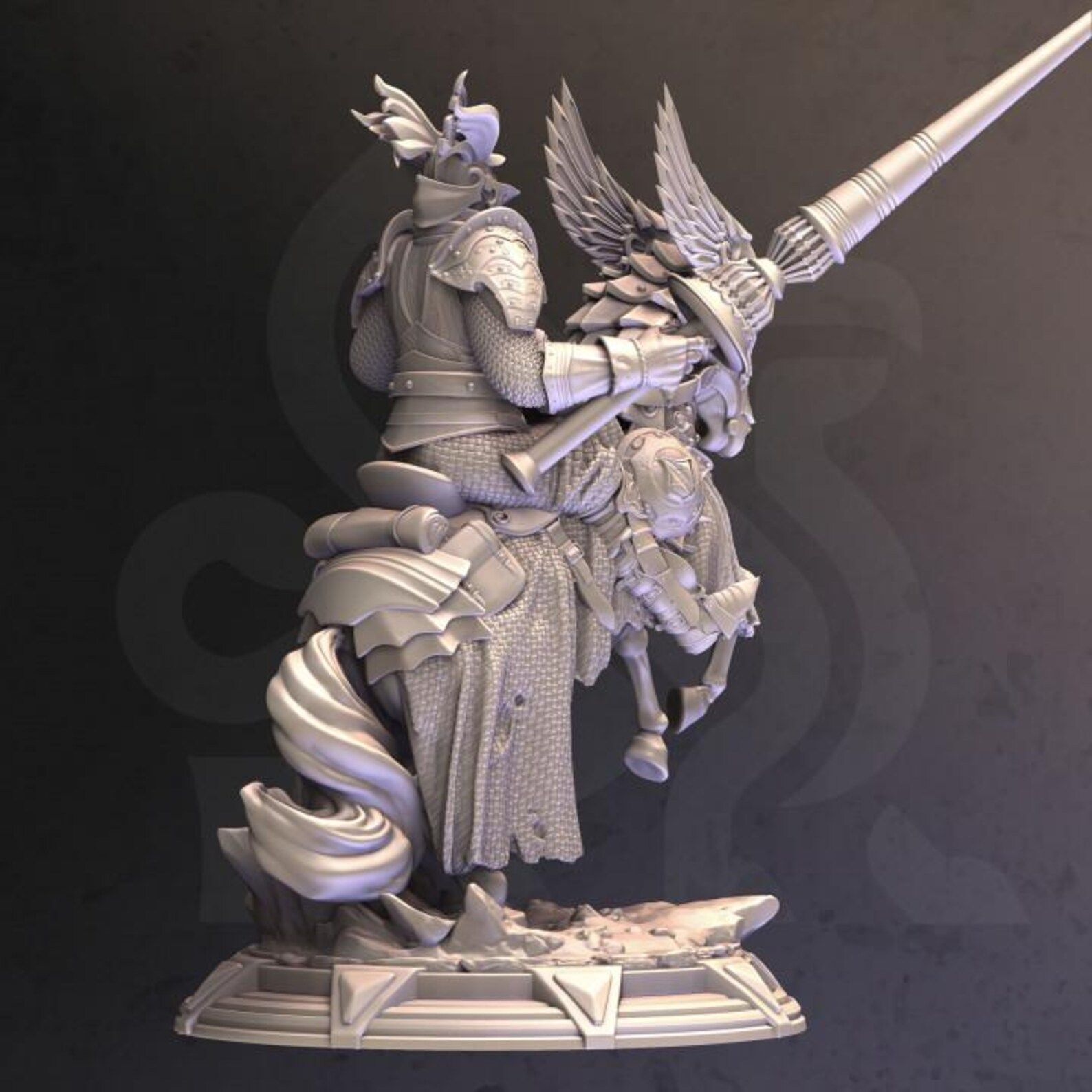Gothic Knight Miniature Dnd Dungeons and Dragons 28mm/32mm TTRPG ...