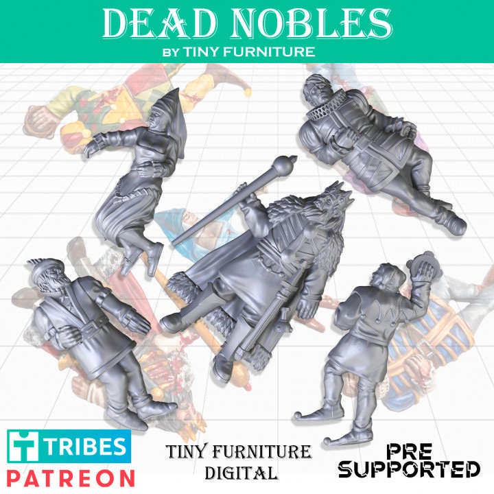 5pc Dead Nobles Dnd Dungeons and Dragons 28mm/32mm TTRPG Wargame ...