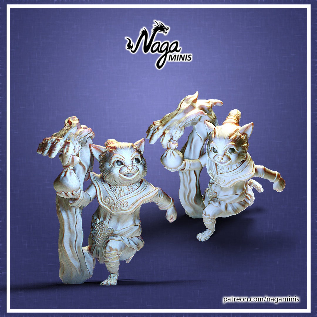 Evil Cat Warrior Miniature for Dnd Dungeons and Dragons TTRPG Fantasy ...