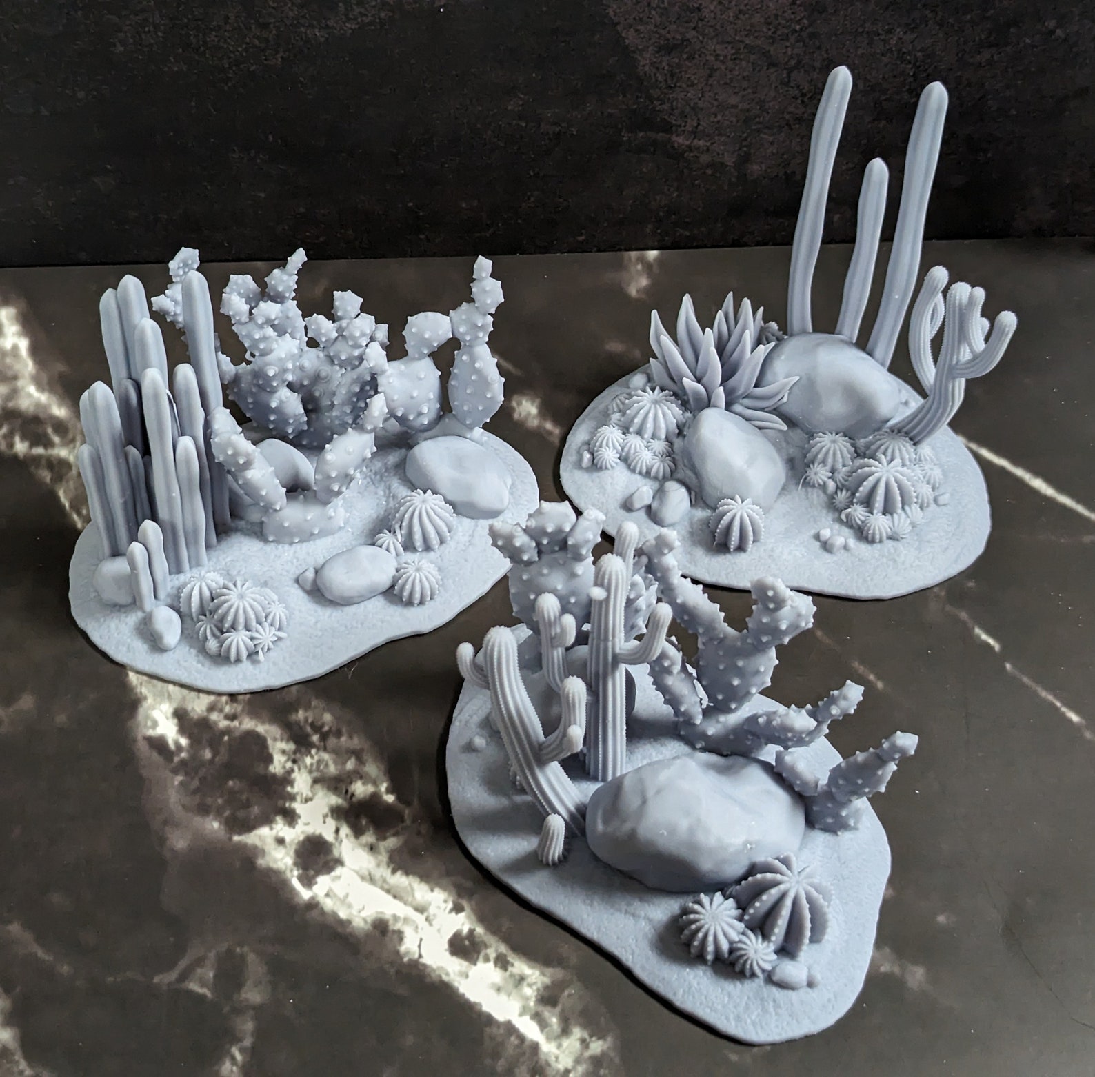 Large Cacti Dnd Dungeons and Dragons 28mm/32mm Desert Scatter Terrain ...