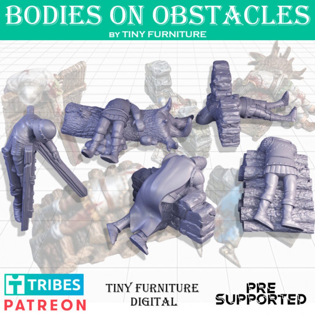 Bodies on Obstacles, Corpses, Casualty Markers Dnd, Tabletop RPG, Dungeons and Dragons, Scatter ...