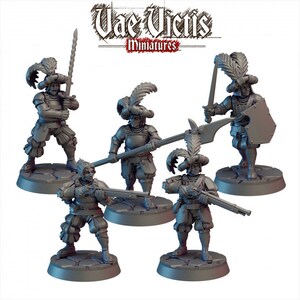 62pc Dnd Guards Starter Pack, Human Guards, Elite Mercenaries Dungeons ...