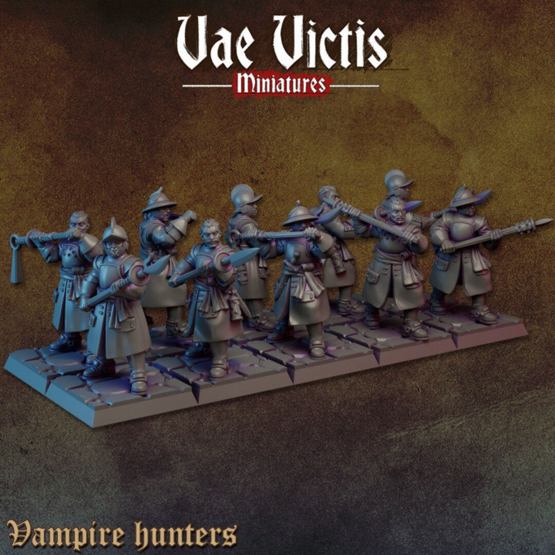 10pc Vampire Hunters Dnd Dungeons and Dragons 28mm/32mm TTRPG Wargame ...