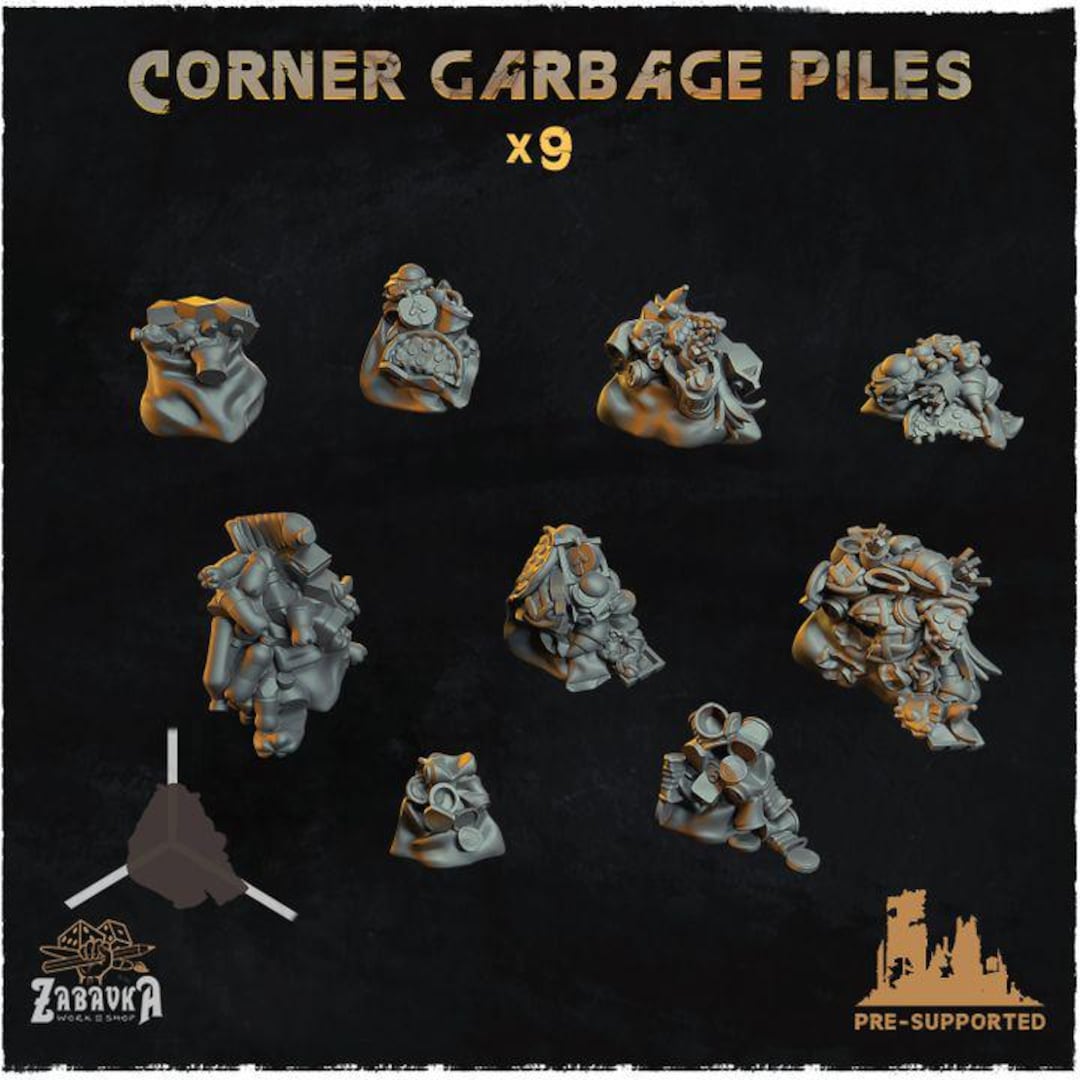 9pc Garbage Piles Dnd Dungeons and Dragons 28mm/32mm Scatter Terrain ...