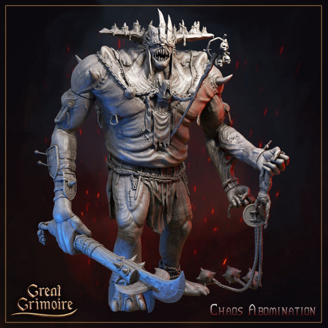 Chaos Abomination, 28-35mm Scales, Devil Miniature, Dnd, Dungeons and ...