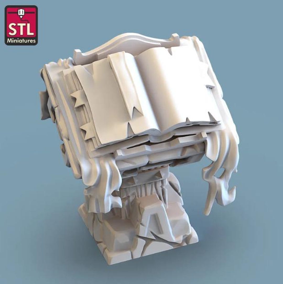 Book Stand Dnd Dungeons and Dragons 28mm/32mm TTRPG Wargame Miniature ...