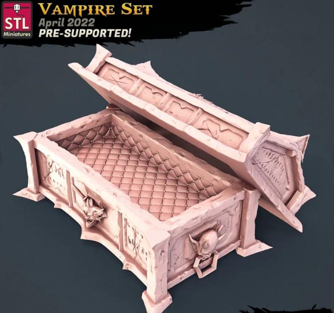 Vampire Coffin Miniature Dnd Dungeons and Dragons 28mm/32mm Scatter ...