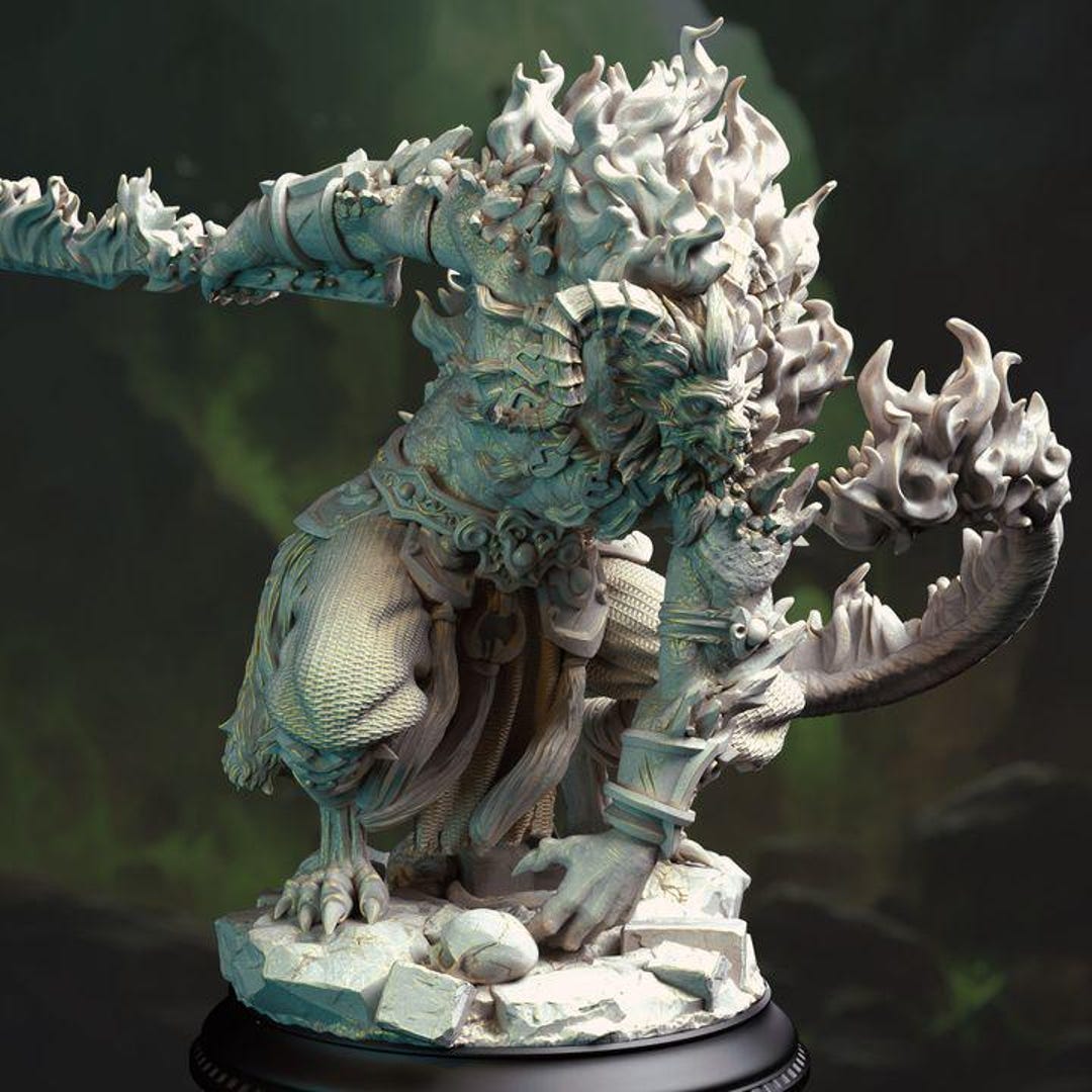 Rakshasa Demon Miniature Dungeons and Dragons 28mm/32mm/38mm Mini RPG ...