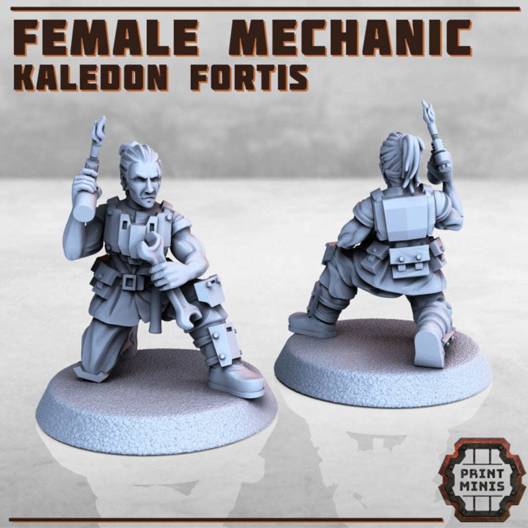 Female Mechanic Miniature Dnd Dungeons and Dragons Scifi Futuristic ...