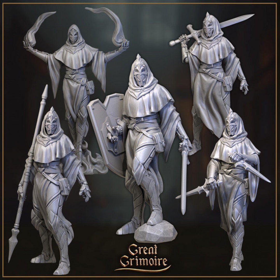 5pc Marquise's Guards Dnd Dungeons and Dragons 28mm/32mm TTRPG Fantasy ...
