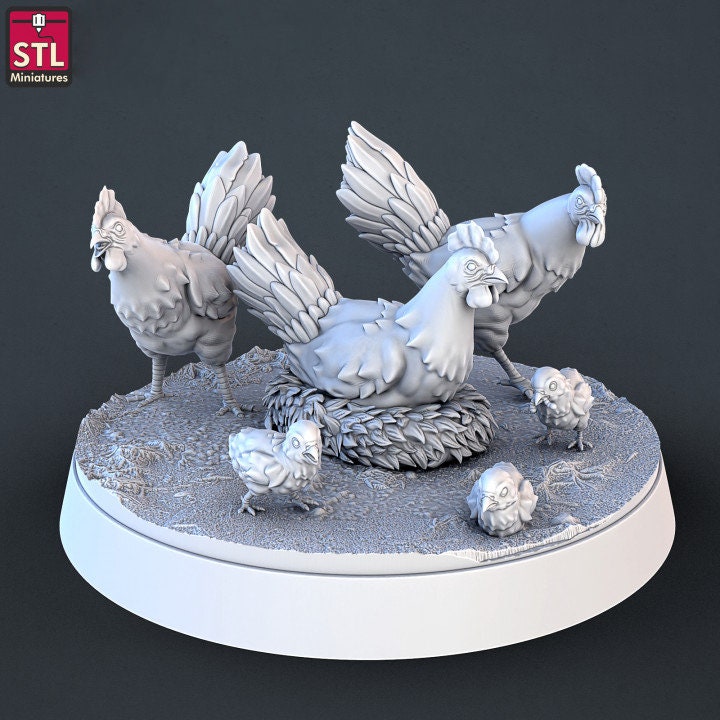Farm Animals Dnd Dungeons and Dragons 28mm/32mm Wargame Scatter Terrain ...