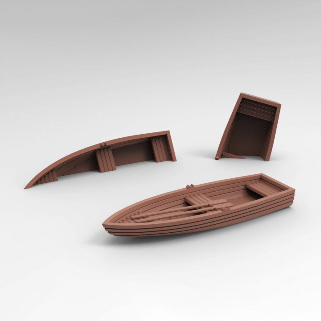 3 Sunken Boats Dnd Dungeons and Dragons 28mm/32mm TTRPG Wargame ...