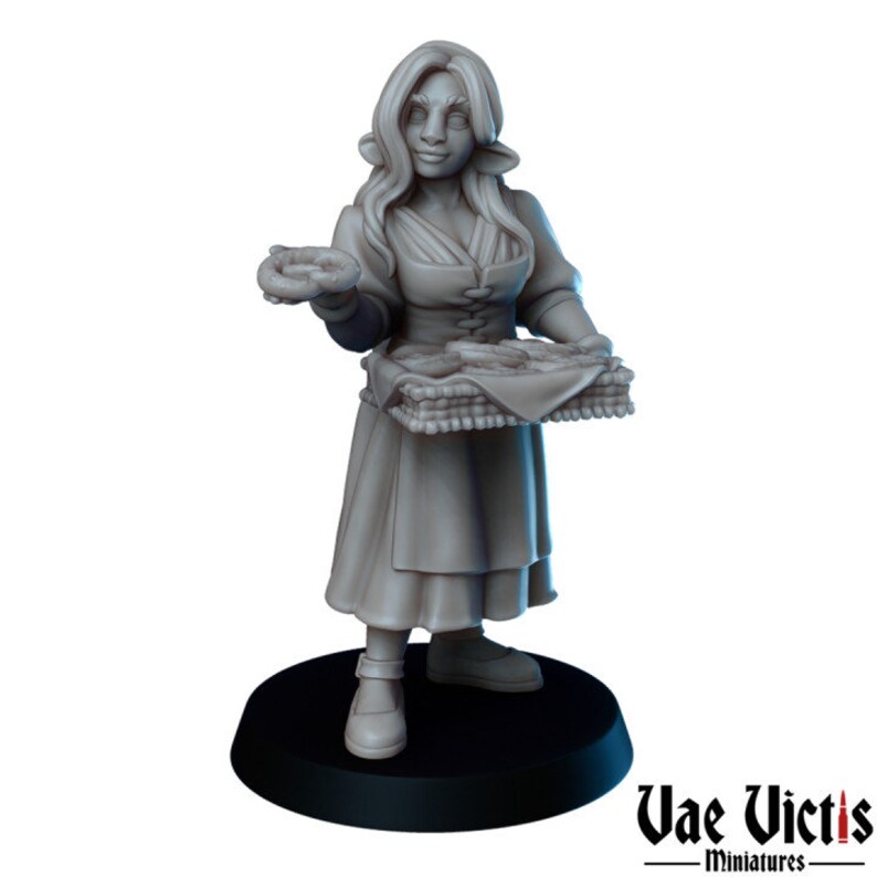 6pc Miniature Villagers NPC Set for Dnd Dungeons and Dragons Townsfolk ...