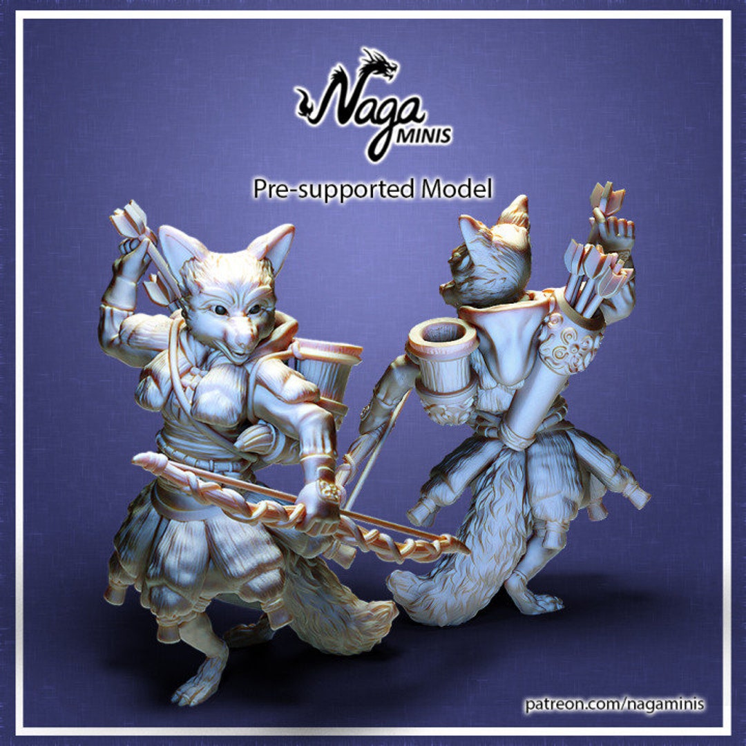 Fox Folk Beast Handler Dnd Dungeons and Dragons Fox Miniature Dnd Beast ...