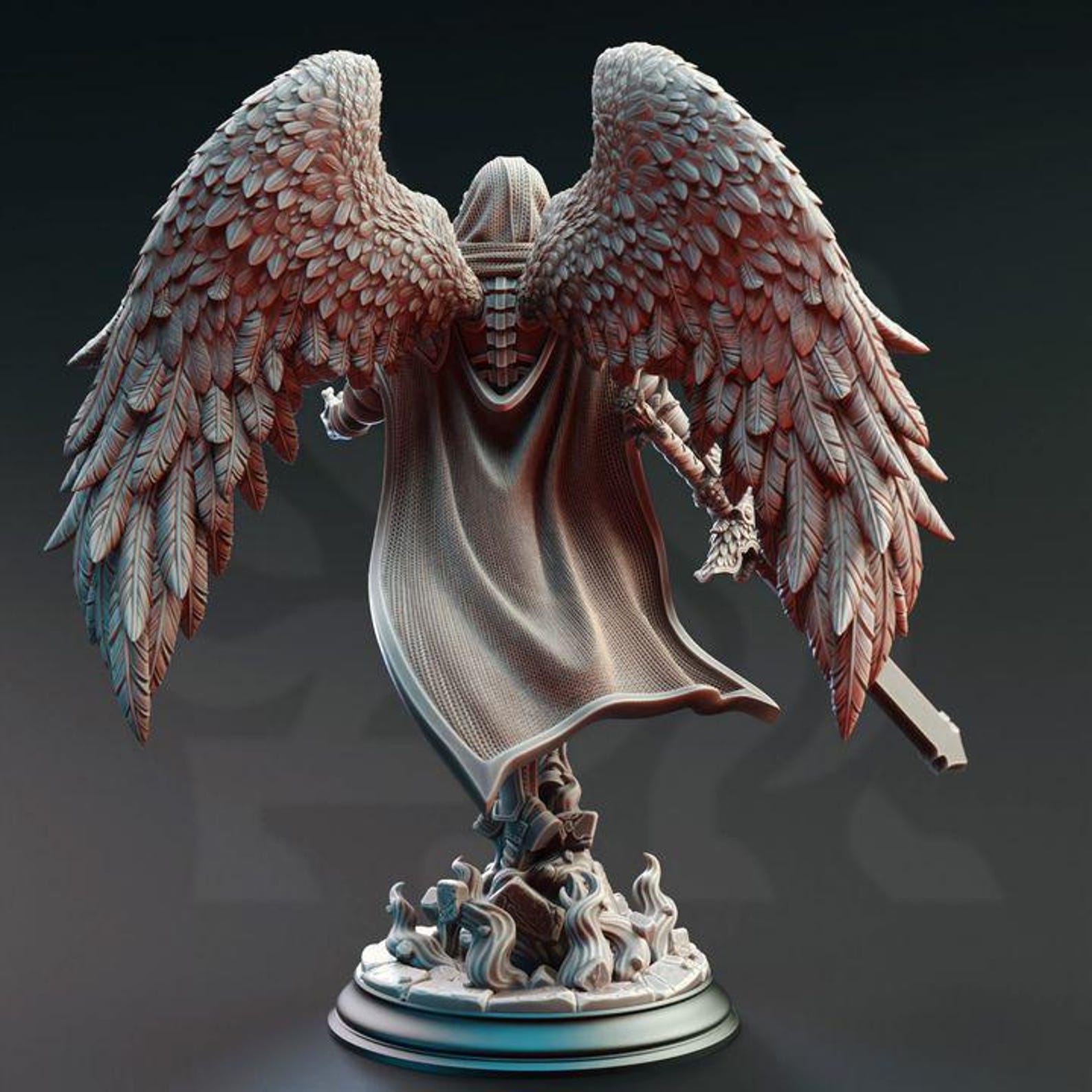 Soul Reaper Angel Dnd Dungeons and Dragons 28mm/32mm Fantasy Miniature ...