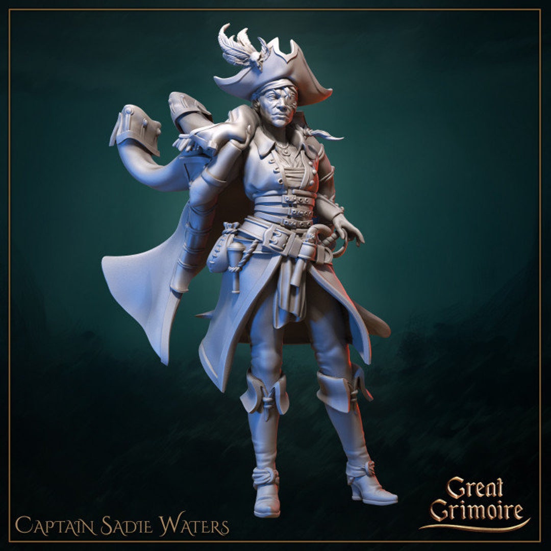 Captain Sadie Waters Miniature for Dungeons and Dragons Dnd Monster ...