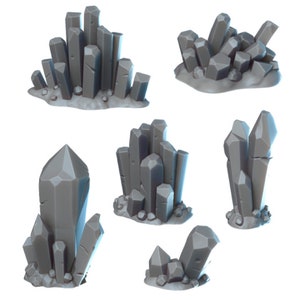 10pc Crystals Miniature Set for Dnd Dungeons and Dragons Tabletop RPG ...