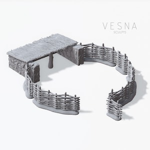 Dark Age Village Miniature Set Dnd Dungeons and Dragons Town Miniatures ...