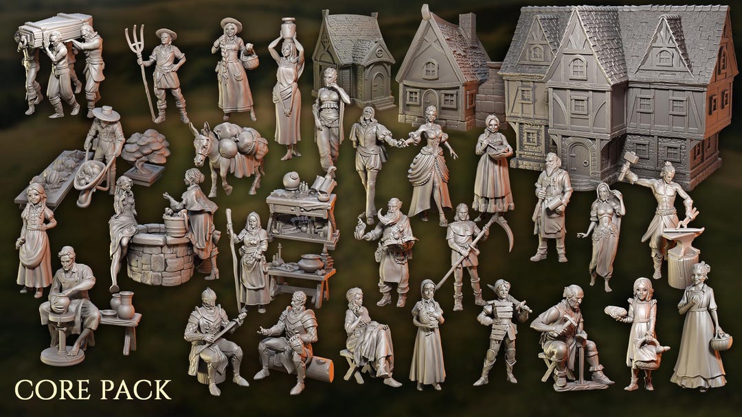 The Ultimate Diorama Pack of Miniature Villagers Townsfolk Npcs and ...