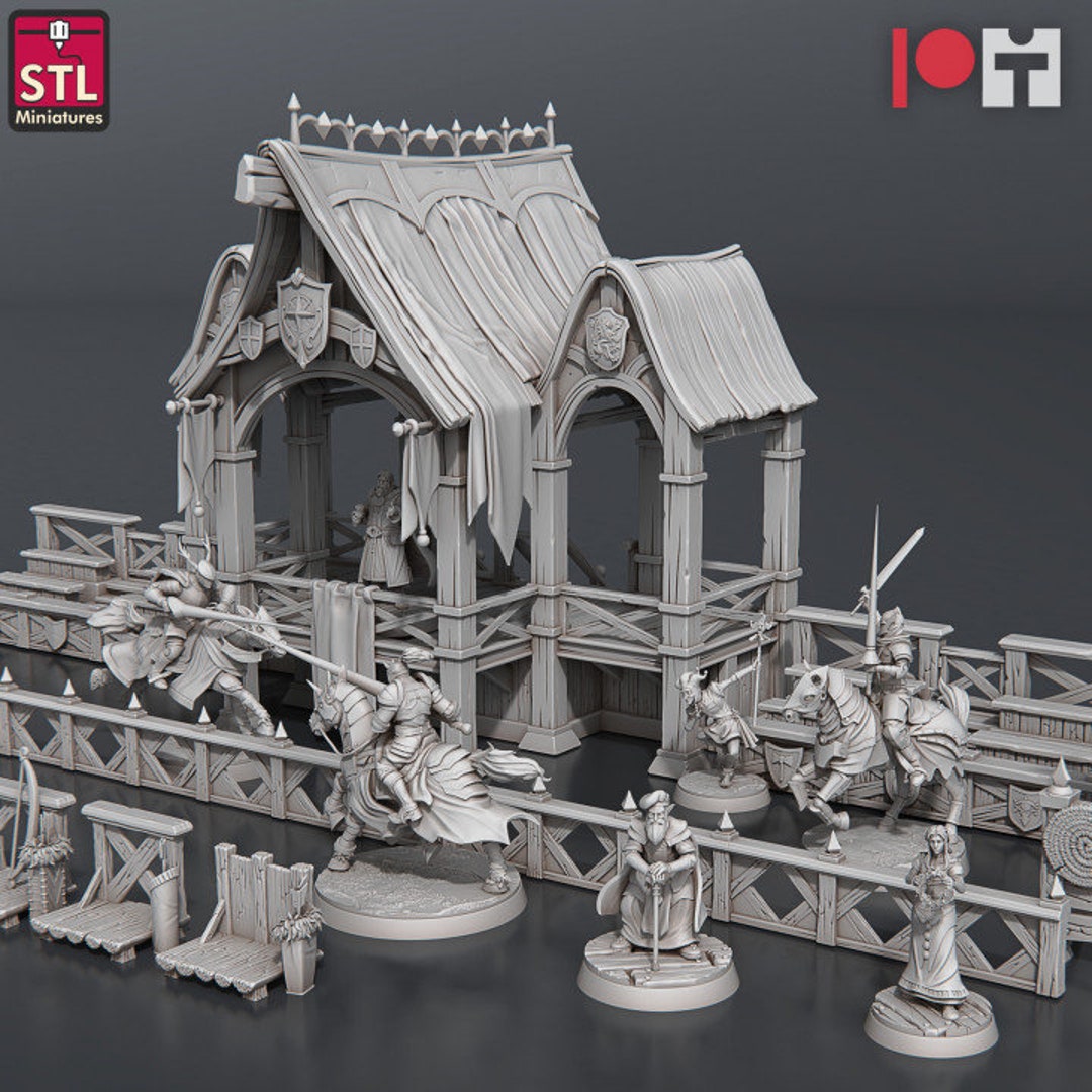Jousting Set, Medieval Dnd, Dungeons and Dragons, Knight Miniatures ...