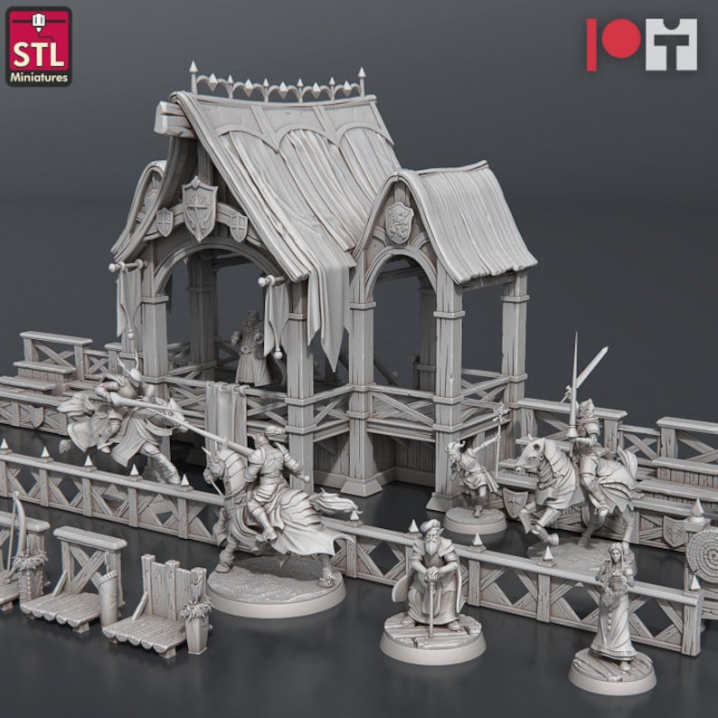 Medieval Jousting Miniatures Dnd Dungeons and Dragons 28mm/32mm TRPG ...