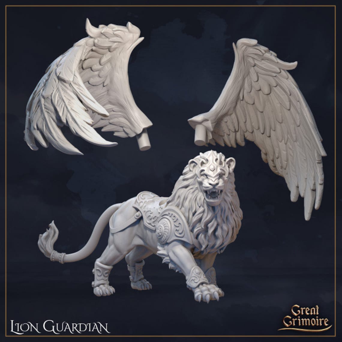 Lion Guardian, Dnd, Dungeons and Dragons, Lion Miniature, Tabletop, RPG ...