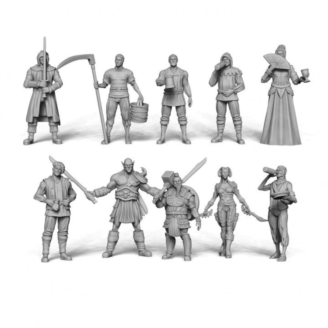 Tavern Patron Miniatures, Dnd, Dungeons and Dragons, Tavern Bar ...
