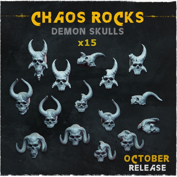 28mm Demon Skulls - Etsy