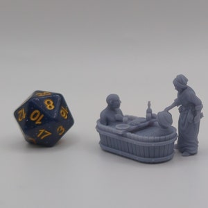 Village Bath Miniature Set for Dnd, Dungeons and Dragons, Spa Scenes ...