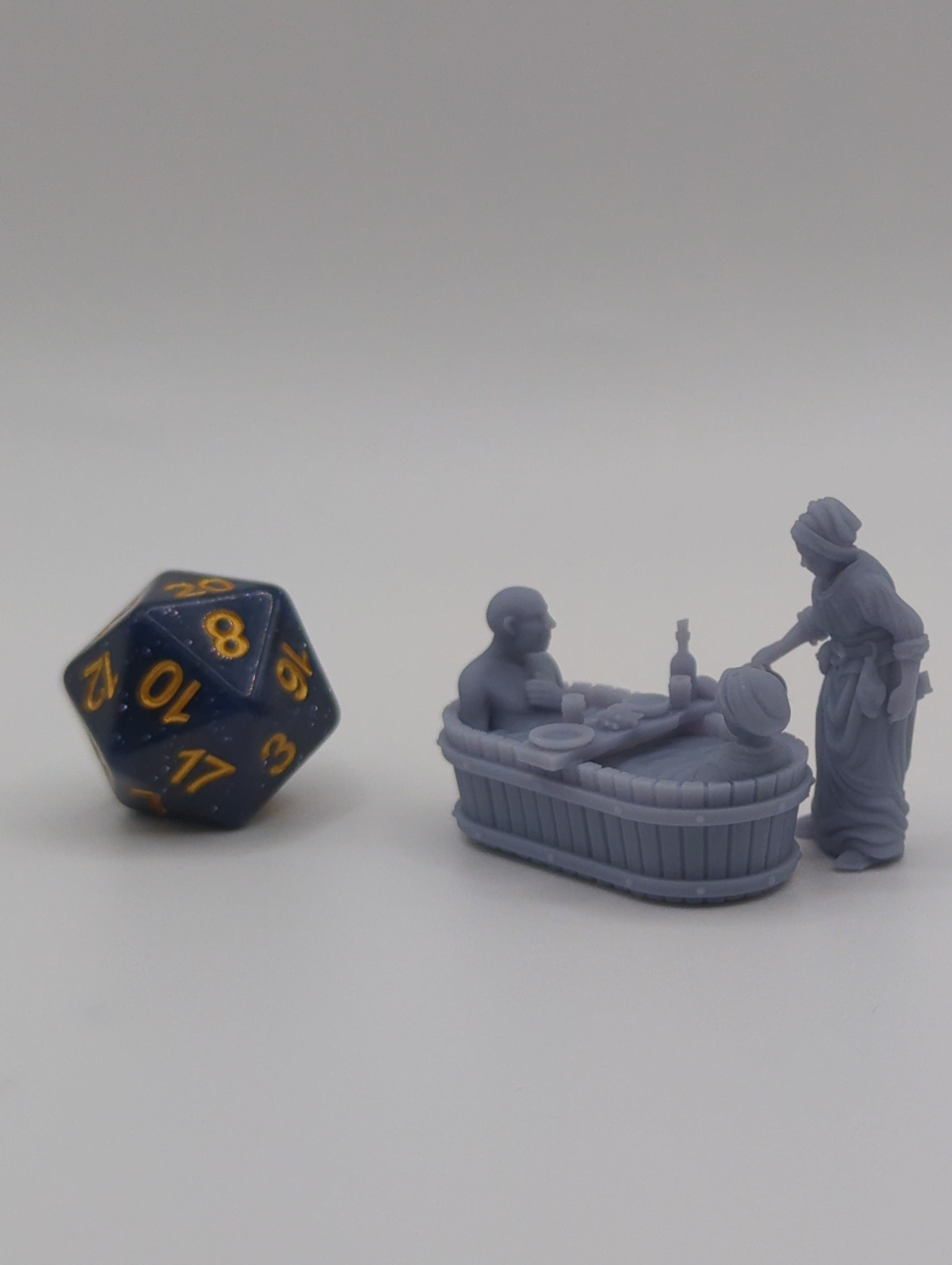 Village Bath Miniature Set for Dnd, Dungeons and Dragons, Spa Scenes ...
