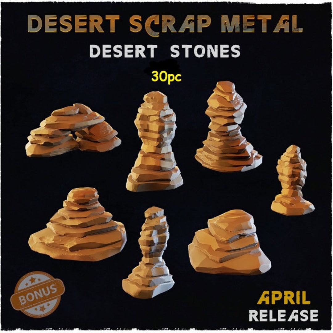 30pc Mixed Desert Stones Dnd Dungeons and Dragons 28mm/32mm TTRPG ...