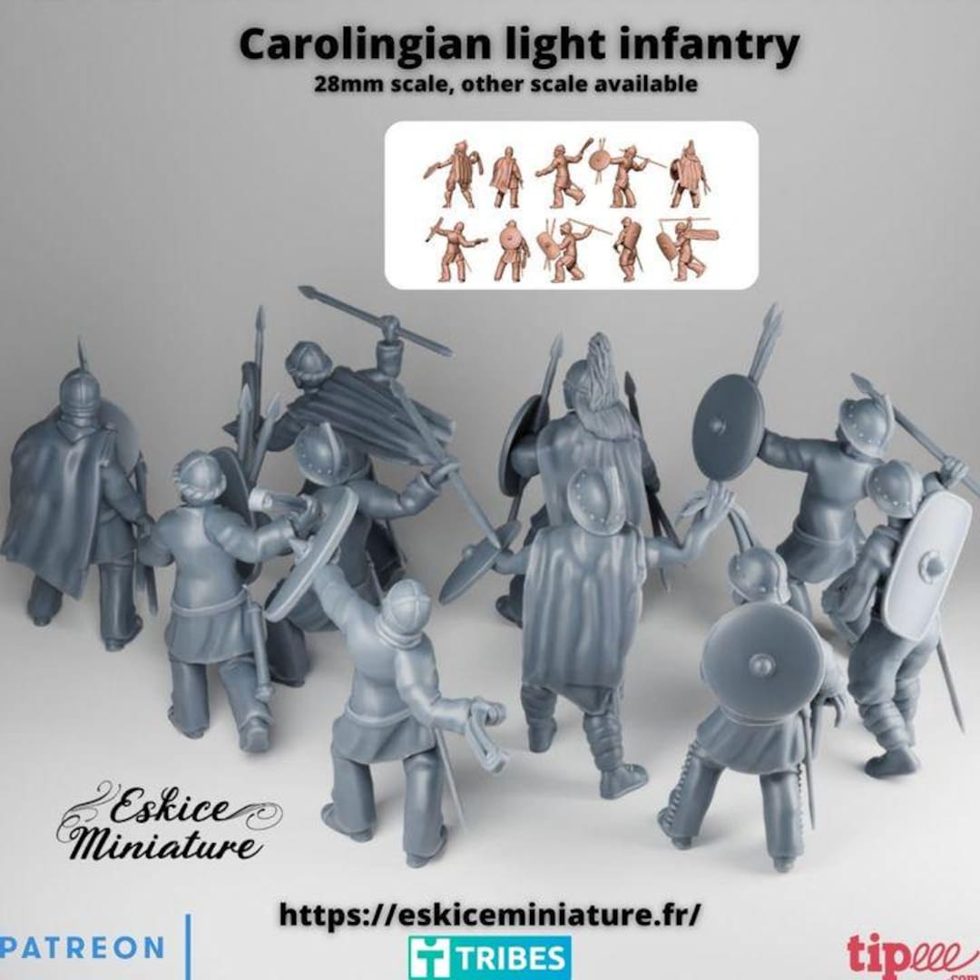 Carolingian Light Infantry – 15mm 20mm 28mm 32mm 1 35 Scale – Early ...