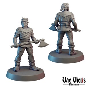 8pc Angry Villager Ruffians Dnd Dungeons and Dragons 28mm/32mm Dnd Mob ...