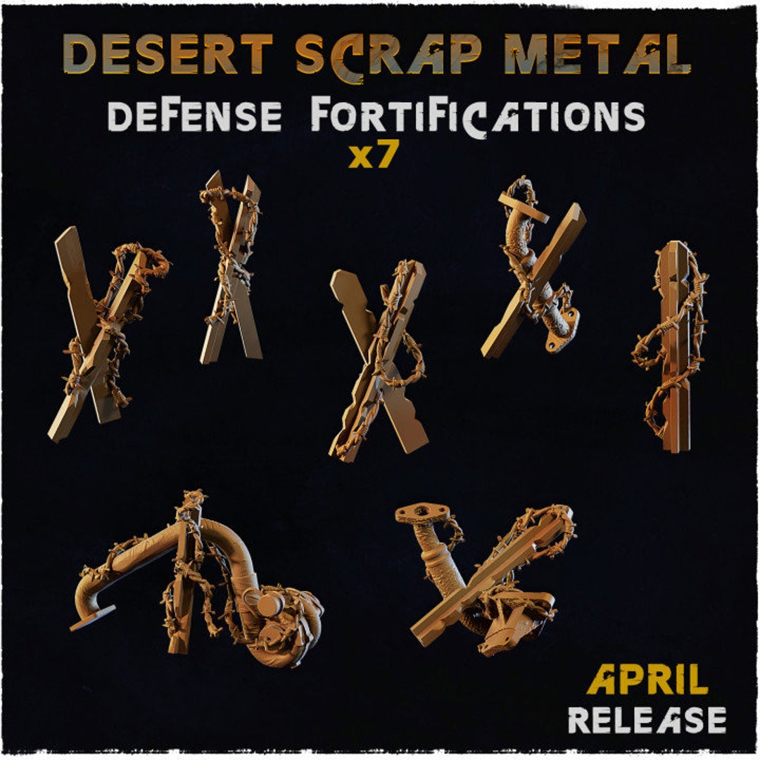 7pc Desert Scrap Metal Dnd Dungeons and Dragons 28mm/32mm Scrap Scatter ...