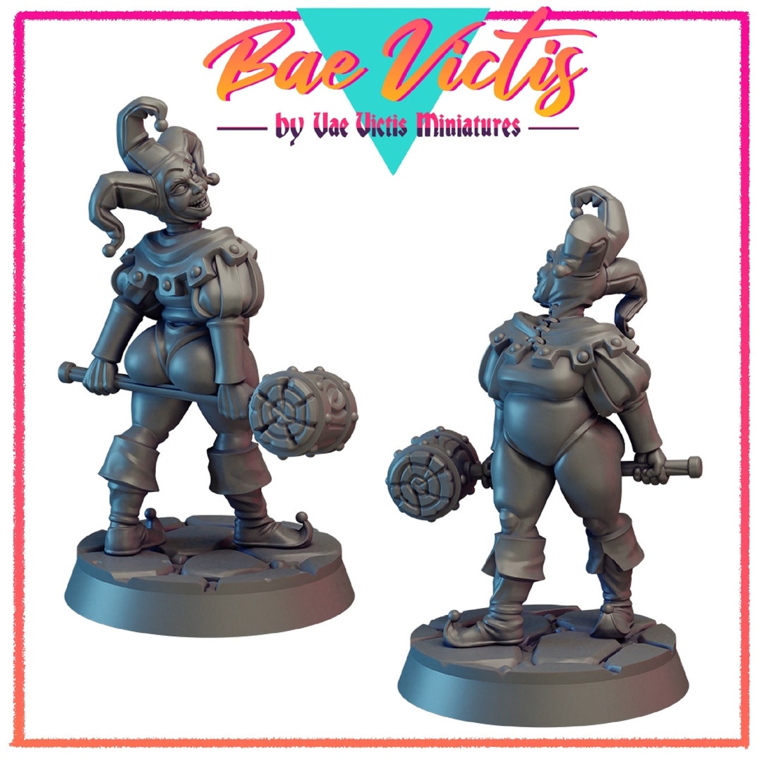 Jester Miniature Dnd Dungeons and Dragons 28mm/32mm Bae Victis TTRPG ...