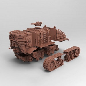 Flatbed Transporter, Scifi Wasteland Vehicles Dnd D&D Scifi Terrain 40K ...