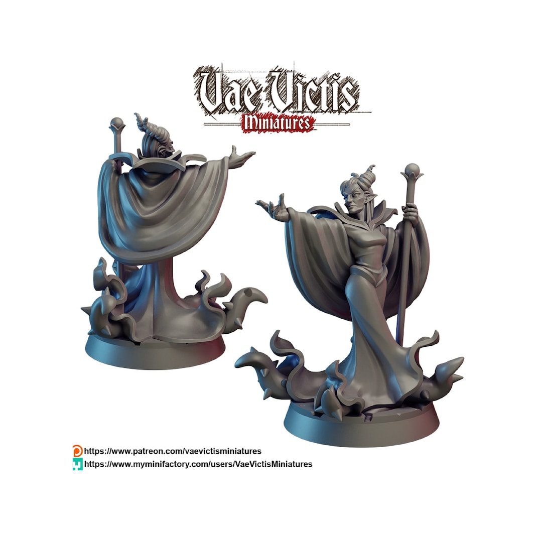 Dark Queen Miniature for Dnd & Tabletop Rpgs, 28mm Heroic Scale Female ...