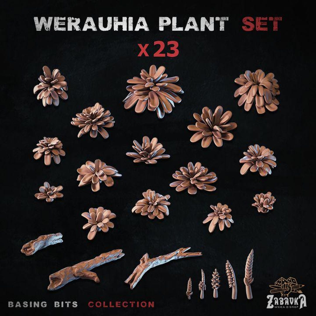 23pc Werauhia Plant Basing Bits (plants) 28mm/32mm Scale Botanical ...