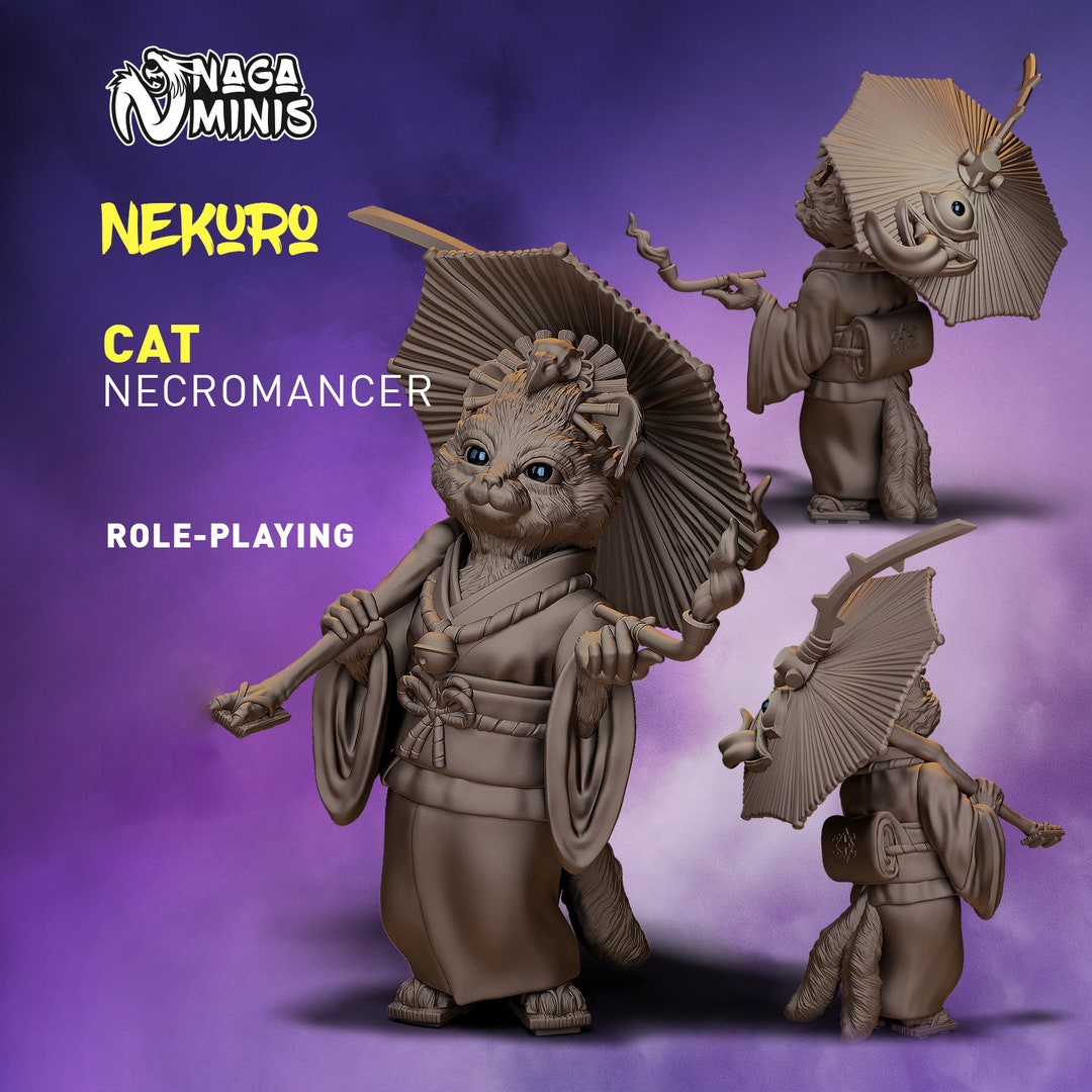 Dnd RPG Cat Necromancer for Dungeons and Dragons TTRPG Wargames 28mm or ...